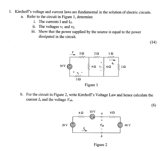1. Kirchoff's voltage and current laws are fundamental in the solution ...