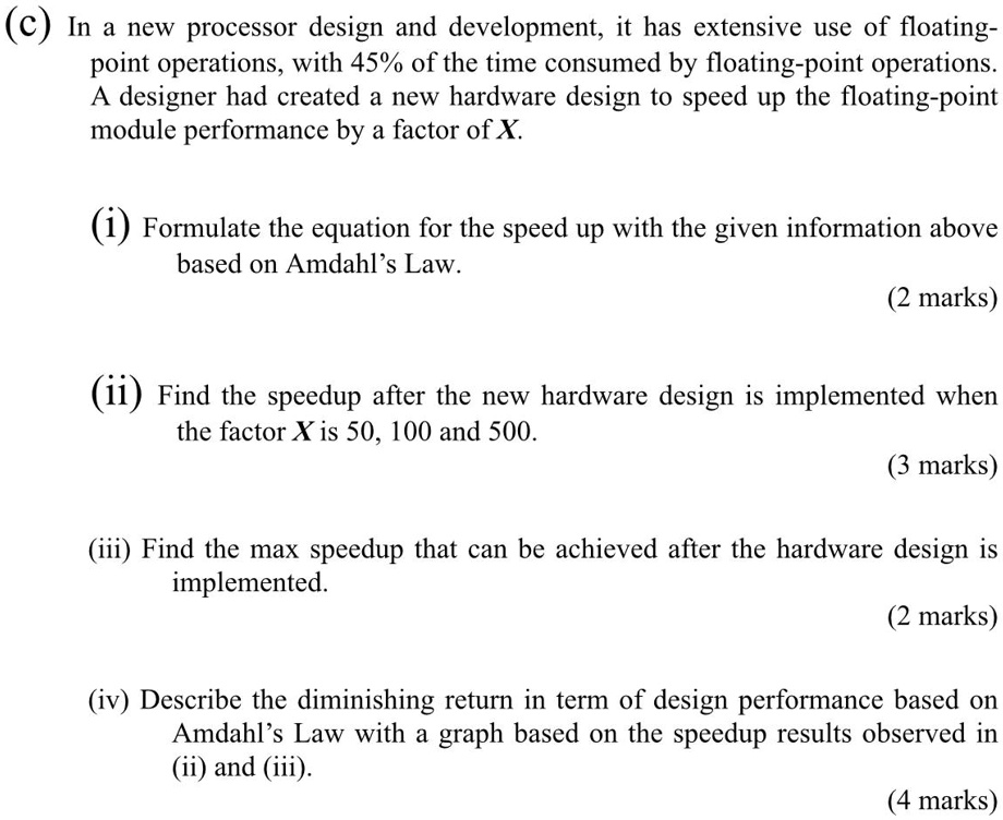 SOLVED: In a new processor design and development, there is extensive use of floating-point ...