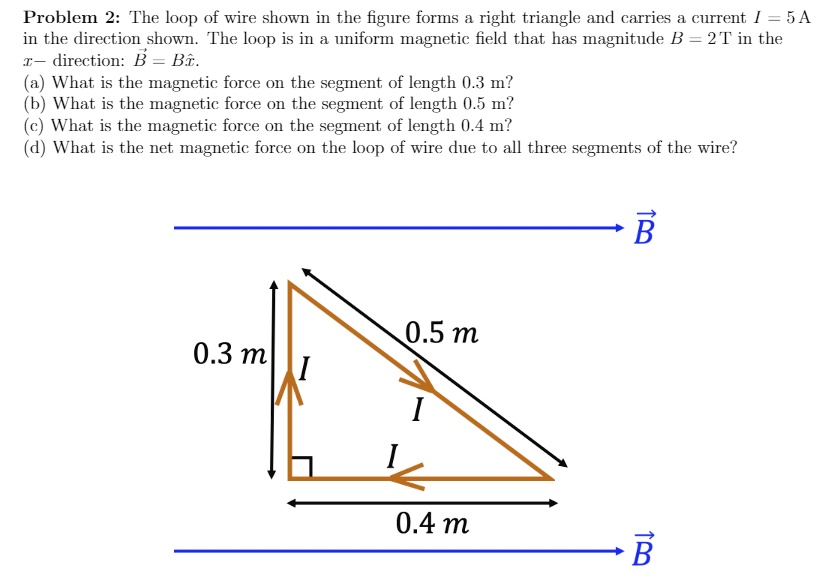 [GET ANSWER] problem 2 the loop of wire shown in the figure forms right ...