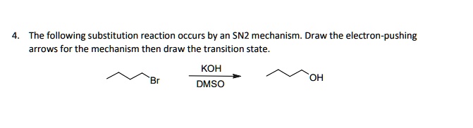 SOLVED: The following substitution reaction occurs by an SNZ mechanism ...