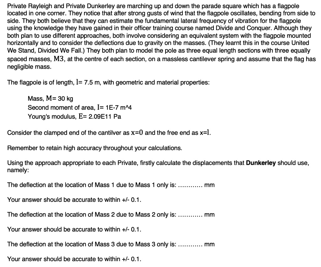 SOLVED: Private Rayleigh and Private Dunkerley are marching up and down ...