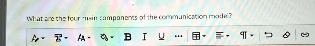 [GET ANSWER] what are the four main components of the communication ...
