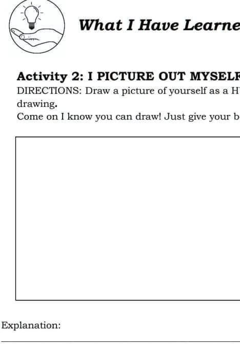 SOLVED: Draw a picture of yourself as a human person. Explain your ... SOLVED: Draw a picture of yourself as a human person. Explain your ...