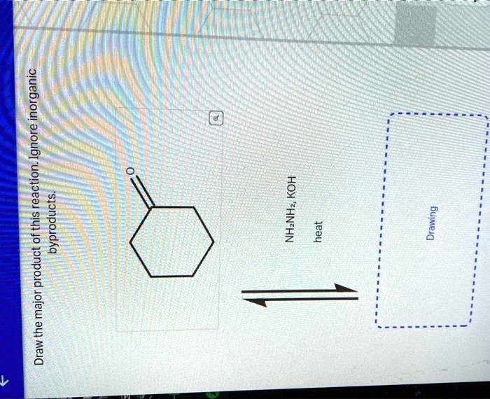 Text: Draw the major product of this reaction. Ignore inorganic ...