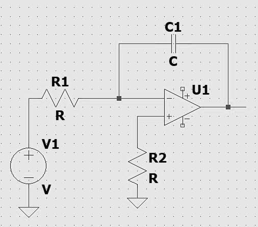 SOLVED: Design an integrator circuit. For what values of R1, R2 and C1 ...