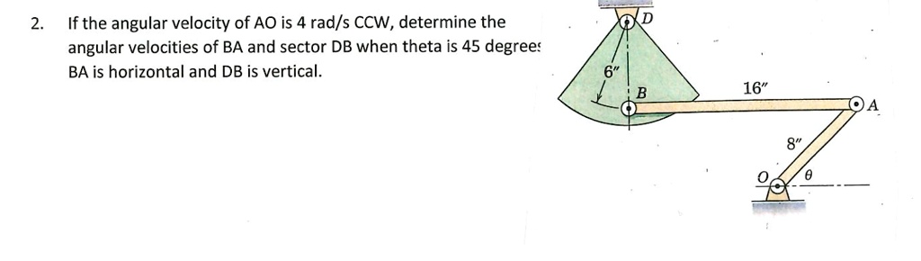 SOLVED: Use the Instant Center Method To Solve This Problem 2. If the angular velocity of AO is ...