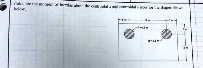 1. Calculate the moment of Inertias about the centroidal x and ...