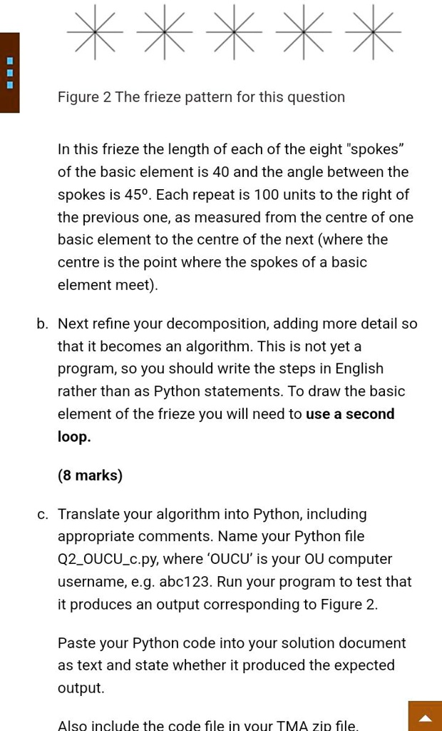 Figure 2 The frieze pattern for this question In this frieze the length ... Figure 2 The frieze pattern for this question In this frieze the length ...