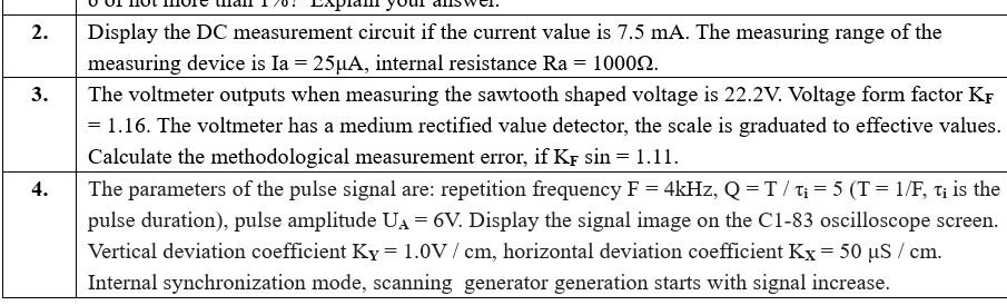 2. Display the DC measurement circuit if the current value is 7.5 mA ...