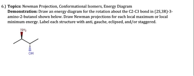 SOLVED: Topics: Newman Projection, Conformational Isomers, Energy ...