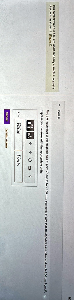 Part A Two parallel wires are 4.80 cm apart and carry currents in ...