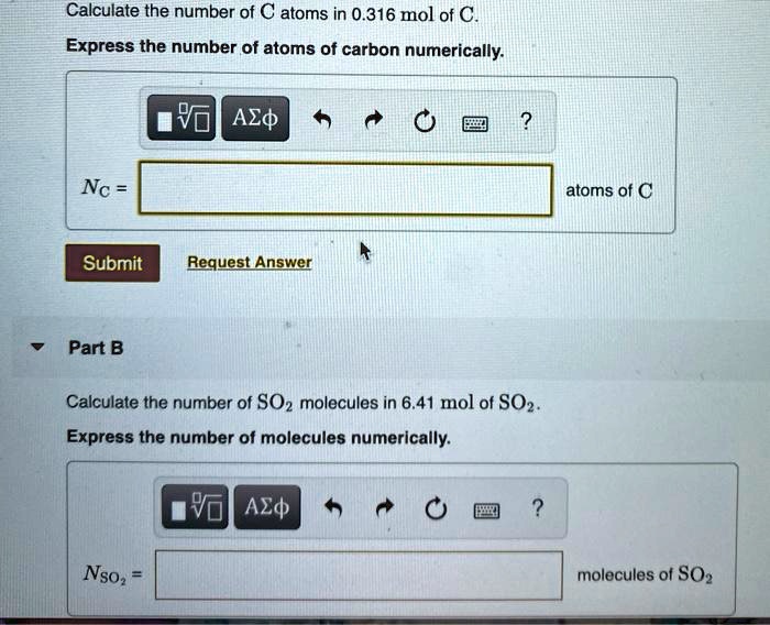SOLVED: Calculate the number of C atoms in 0.316 mol of C Express the number of atoms of carbon ...