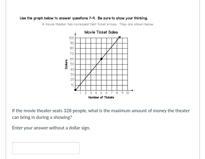 Use the graph below to answer questions 7-9. Be sure to show your ...