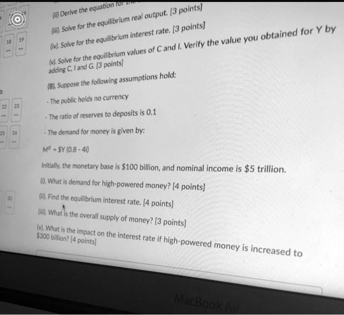 SOLVED: ( Derive the equatio g.Sove for the equilibrium real output.[3 ...
