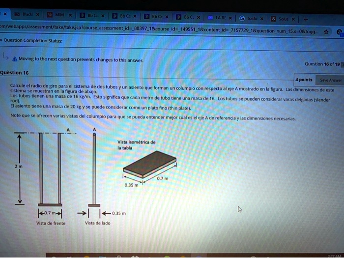 SOLVED: Calculate the radious of gyration for the system of two tubes ...