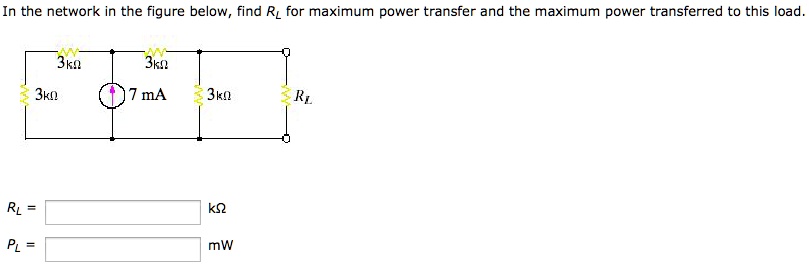 SOLVED: In the network in the figure below, find RL for maximum power ...