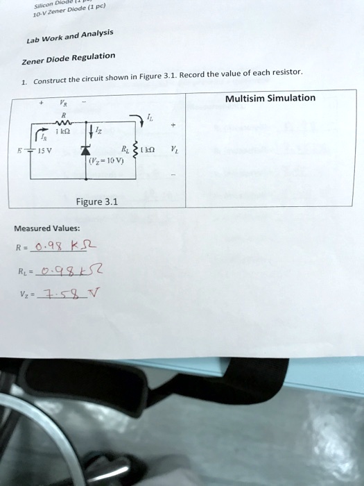 Silicon Diode 10-V Zener Diode (1 pc) Lab Work and Analysis Zener Diode ...