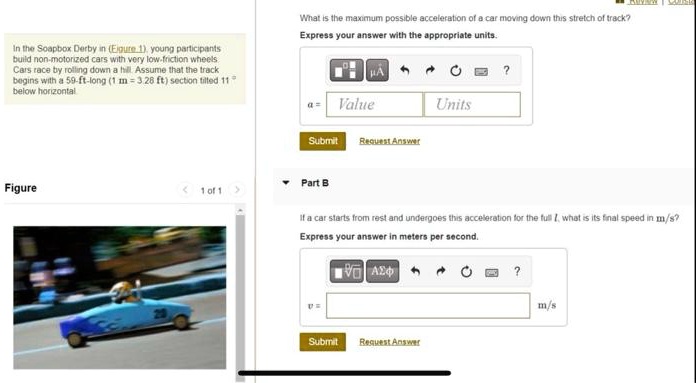 SOLVED: What is the maximum possible acceleration of a car moving down ...