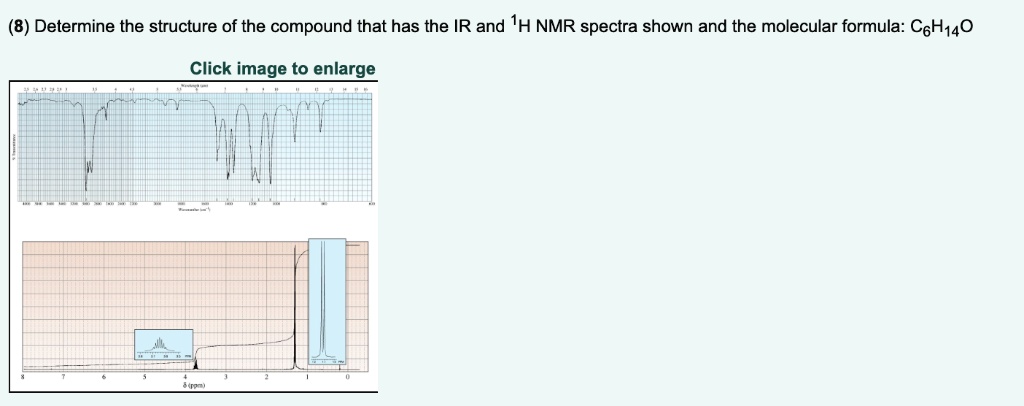 SOLVED:(8) Determine the structure of the compound that has the IR and ...