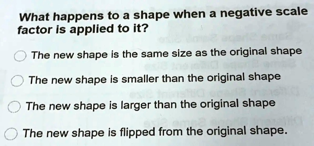SOLVED: What happens to a shape when a negative scale factor is applied ...