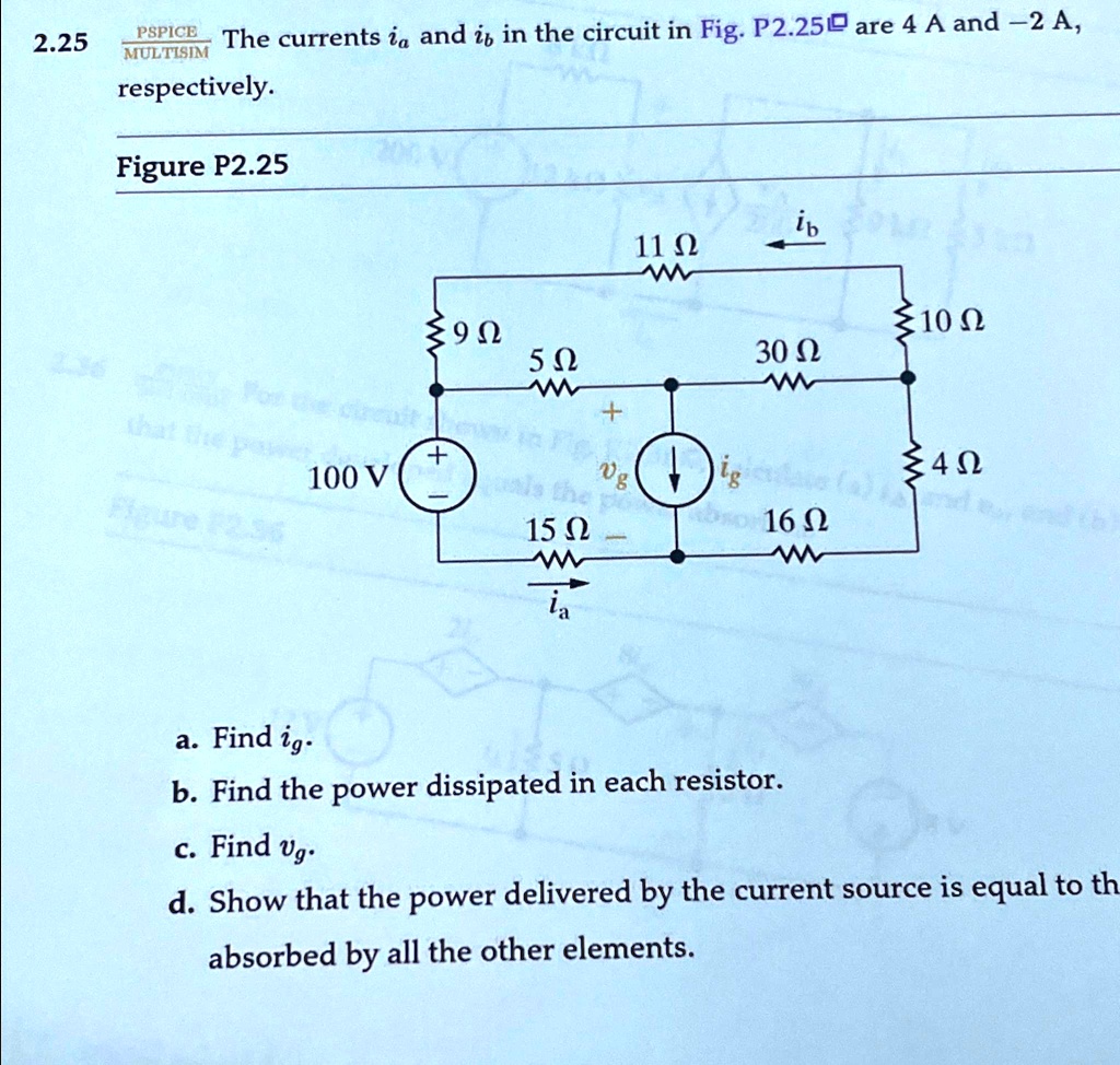 [GET ANSWER] 225 pspice multimm the currents ia and ib in the circuit ...