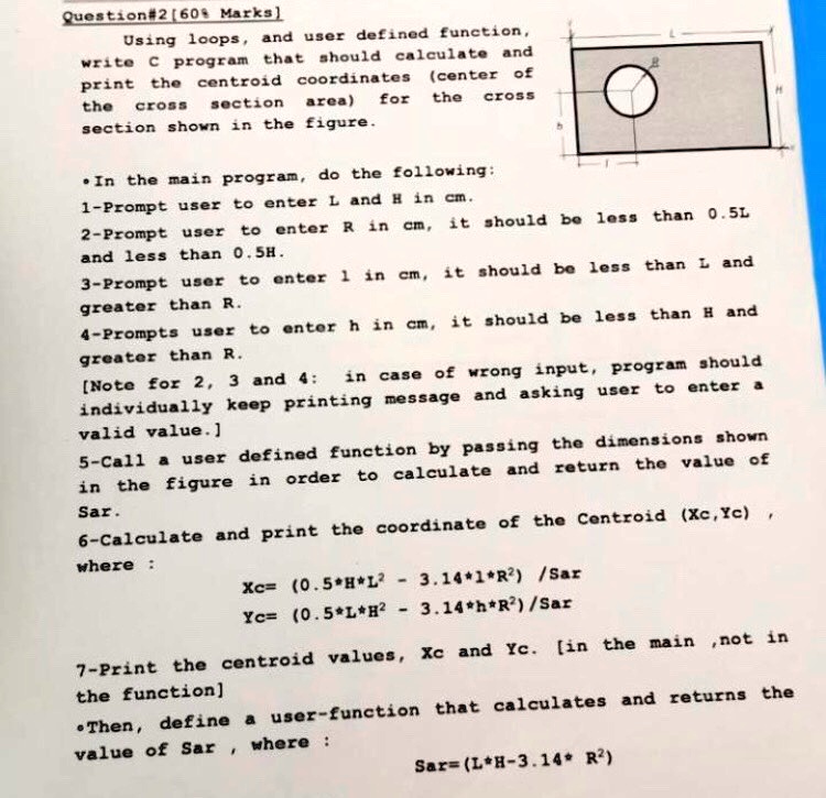Solved Text C Language Question 2 60 Marks Using Loops And User 1394