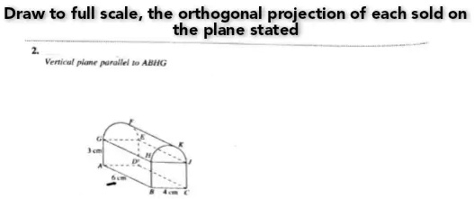 SOLVED: Draw to full scale, the orthogonal projection of each sold on ...