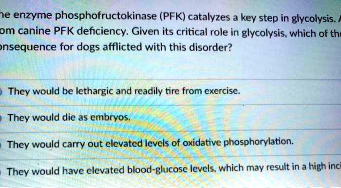 SOLVED:ne enzyme phosphofructokinase (PFK) catalyzes a key step in ...