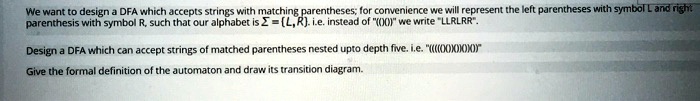 SOLVED: We want to design a DFA which accepts strings with matching ...