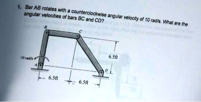 Solved Bar Ab Rotates With Angular Velocities Of Counterclockwise Bars 9626