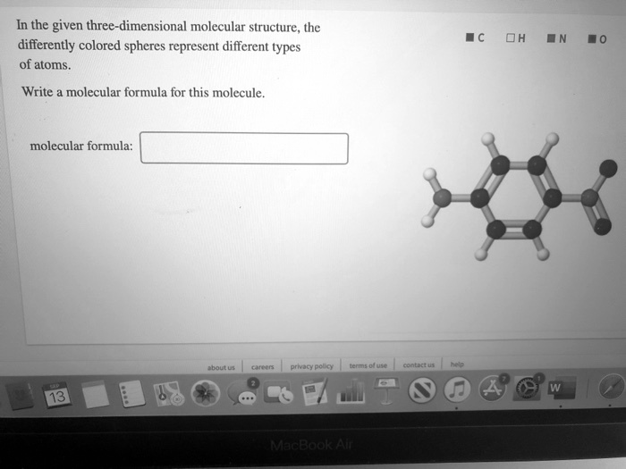 In the given three-dimensional molecular structure, the differently ...