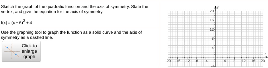 SOLVED: Sketch the graph of the quadratic function and the axis of ...