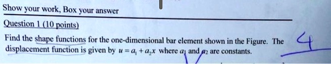 Show your work, Box your answer Question 1 (10 points) Find the shape ...