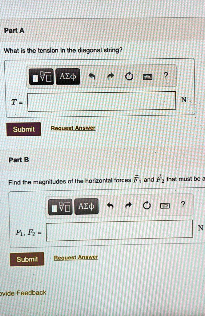 [GET ANSWER] part a what is the tension in the diagonal string azd t ...