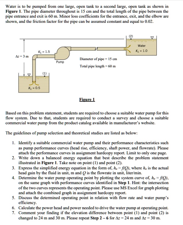 Water is to be pumped from one large, open tank to a second...