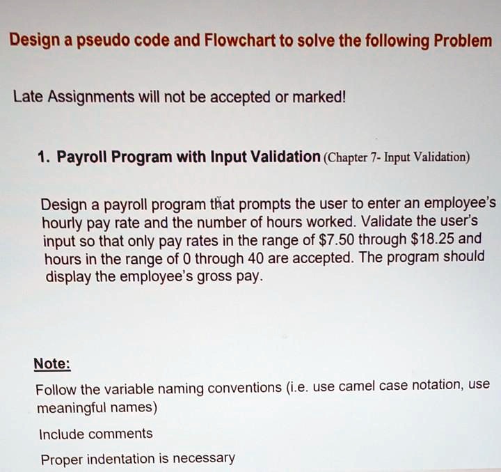 Solved Text Write The Pseudocode And Draw A Flowchart For The Program Design A Pseudocode And