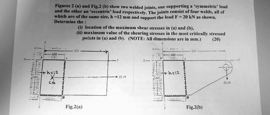 Figures 2 (a) and Fig.2 (b) show two welded joints, one...