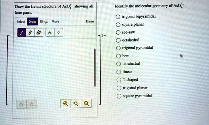 draw the lewis structure of aso showing all lone pairs idcntify the ...