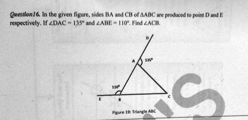 SOLVED: 'in the given figure, sides BA and CB of triangle ABC are ...