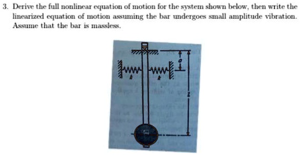 SOLVED: Derive the full nonlinear equation of motion for the system ... SOLVED: Derive the full nonlinear equation of motion for the system ...