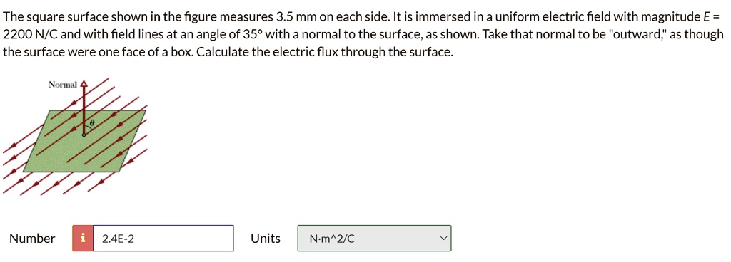 SOLVED: The square surface shown in the figure measures 3.5 mm on each ... SOLVED: The square surface shown in the figure measures 3.5 mm on each ...