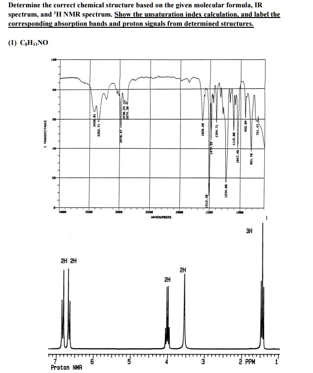 Determine the correct chemical structure based on the given molecular formula, IR spectrum, and ...