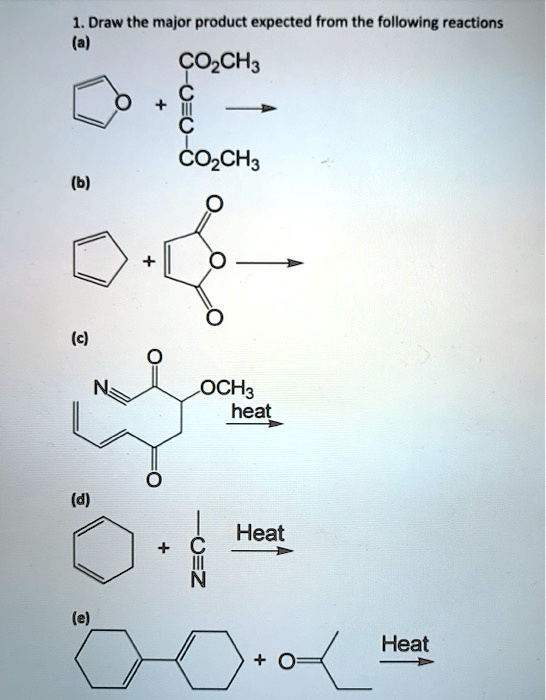 SOLVED: Draw the major product expected from the following reactions: CO + CH3 CO + CH3 OCH3 ...