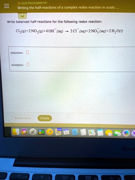0 electrochemistry writing the half reactions of complex redox eaction ...