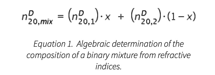 SOLVED: A) Based on the refractive index of your ORIGINAL sample mixture, what is the percent ...