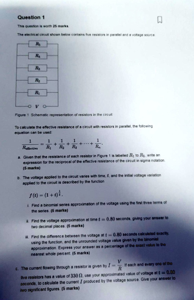 SOLVED: This question worth 75 marks. The electrical circuit shown ...