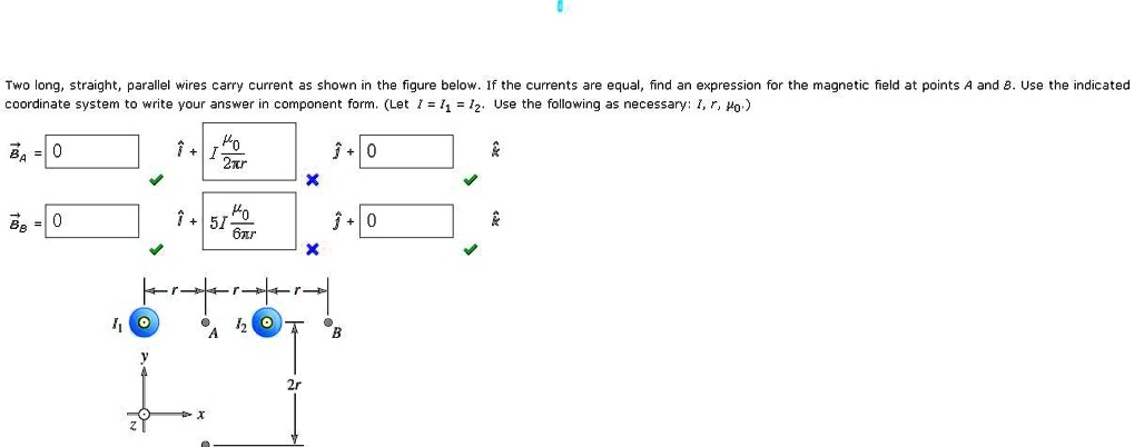 two long straight parallel wires carry current as shown in the figure ...