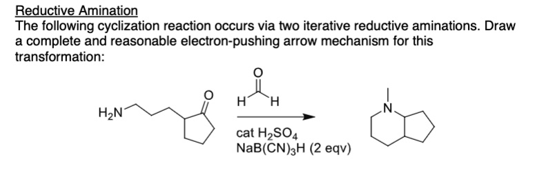 SOLVED:Reductive_Amination The following cyclization reaction occurs ...