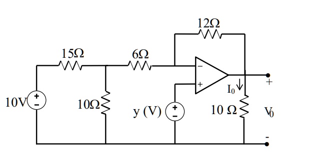 SOLVED: In the ideal operational amplifier circuit given in Figure, a) Find the voltage V0. b ...