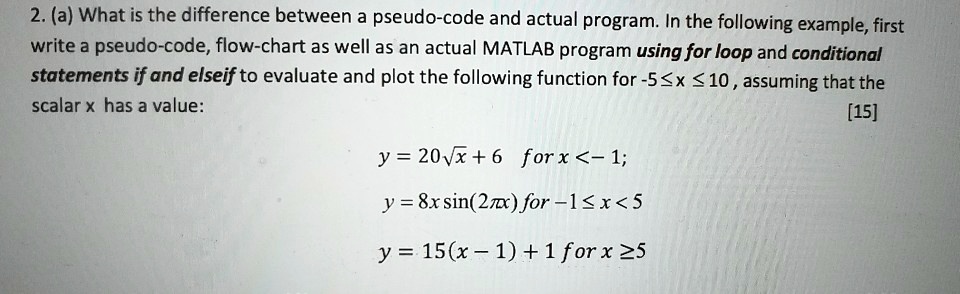 Solved Can You Please Do The Flowchart Only 2 A What Is The Difference Between A Pseudo Code